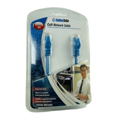 Cat6 Network Computer Cable 3Ft .9m RJ45 Clip u CablesToGo | eBay