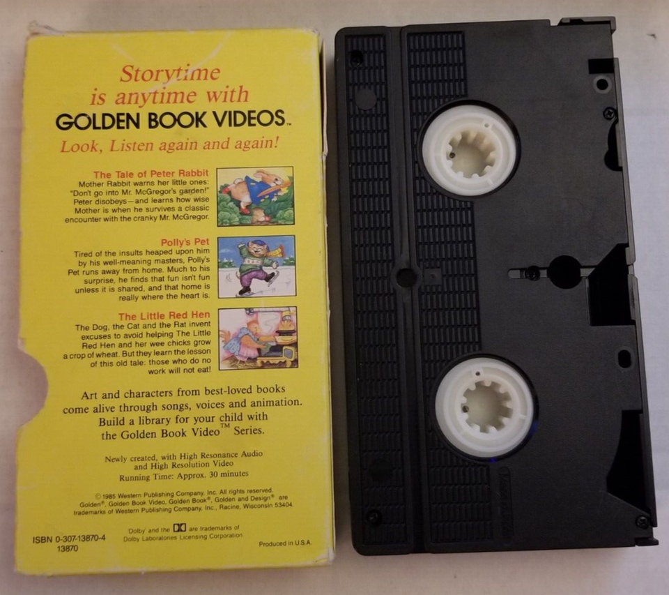 VINTAGE 📼A Golden Book Video - 3 Amye Rosenberg Stories📼(VHS, 1985)📼 ...