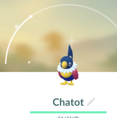 Pokemon Go shiny Chatot | eBay