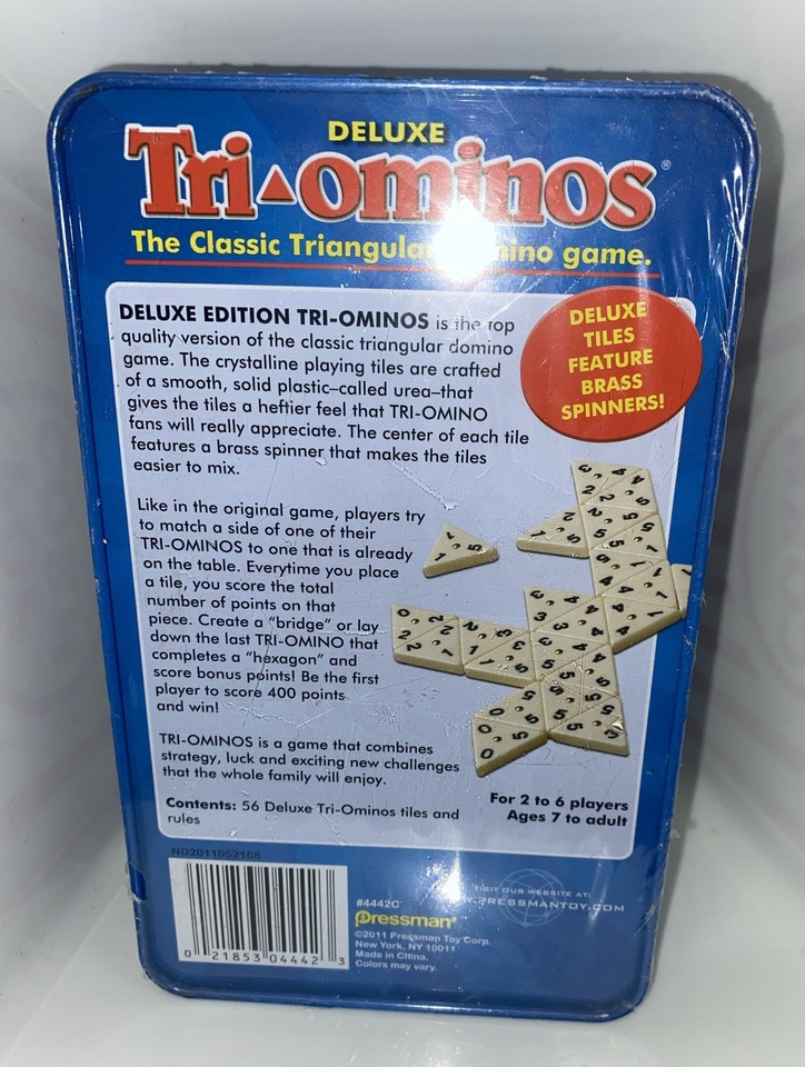 Deluxe TRI-OMINOS Classic Triangular Domino Game Pressman SEALED | eBay