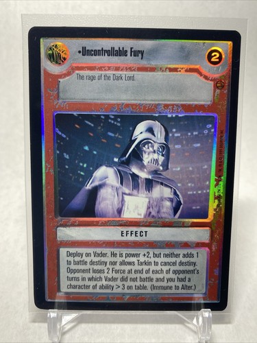 Uncontrollable Fury - FOIL - Black Border - SWCCG Star Wars CCG - Darth ...