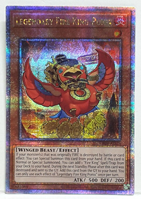 Yugioh Asian-English Legendary Fire King Ponix CR04-AES26 25TH FOIL ...