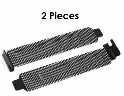 2 pcs PC Case PCI Expansion Slot Back Plate Cover Dust Filter Steel ...