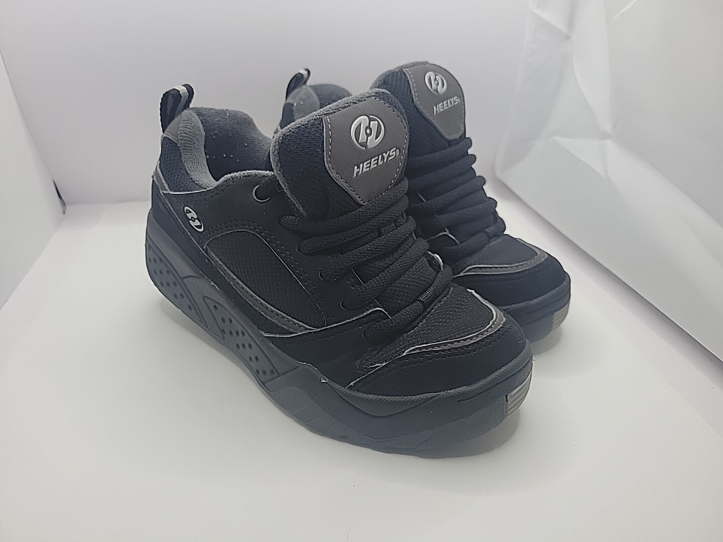 Heelys Wheel Shoes Skate Black Style 7128 Black Youth Boys Size 1 Girls ...