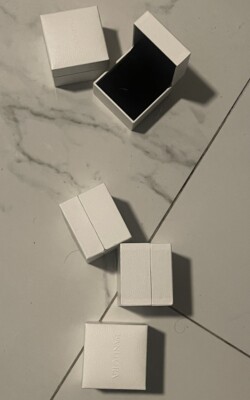 Pandora Empty Gift Boxes White Hinged Set Of 5 Charm | eBay