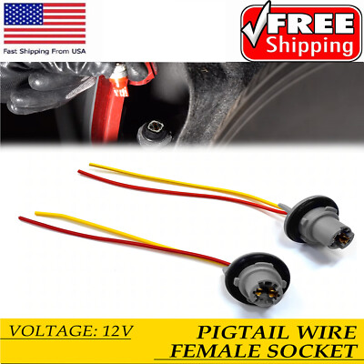 Universal Pigtail Wire Female Socket 194 T10 PGS Front Side Marker ...