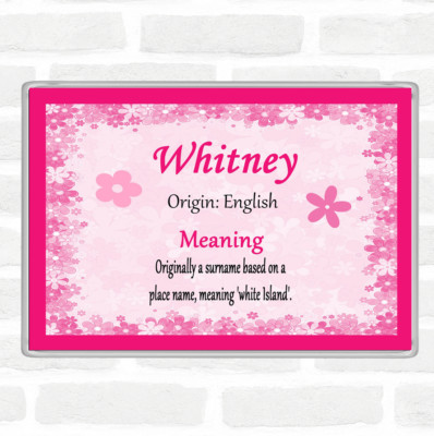 Whitney Name Meaning Jumbo Fridge Magnet Pink | eBay UK