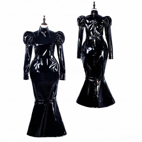 Adult Sissy Girl Maid pvc dress lockable Uniform cosplay costume Tailor ...