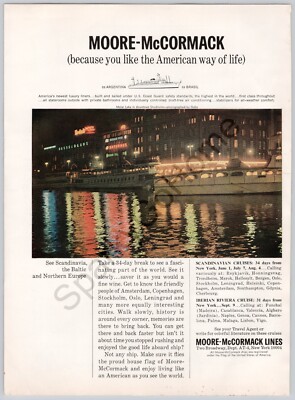 Moore-McCormack Lines Luxury Liners Scandanavia Iberian Baltic 1966 ...