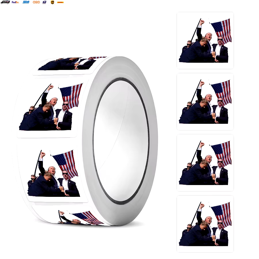 500Pcs/Roll Donald Trump 2024 Keep Fighting Stickers 2.0Cm/0.78In Diy ...
