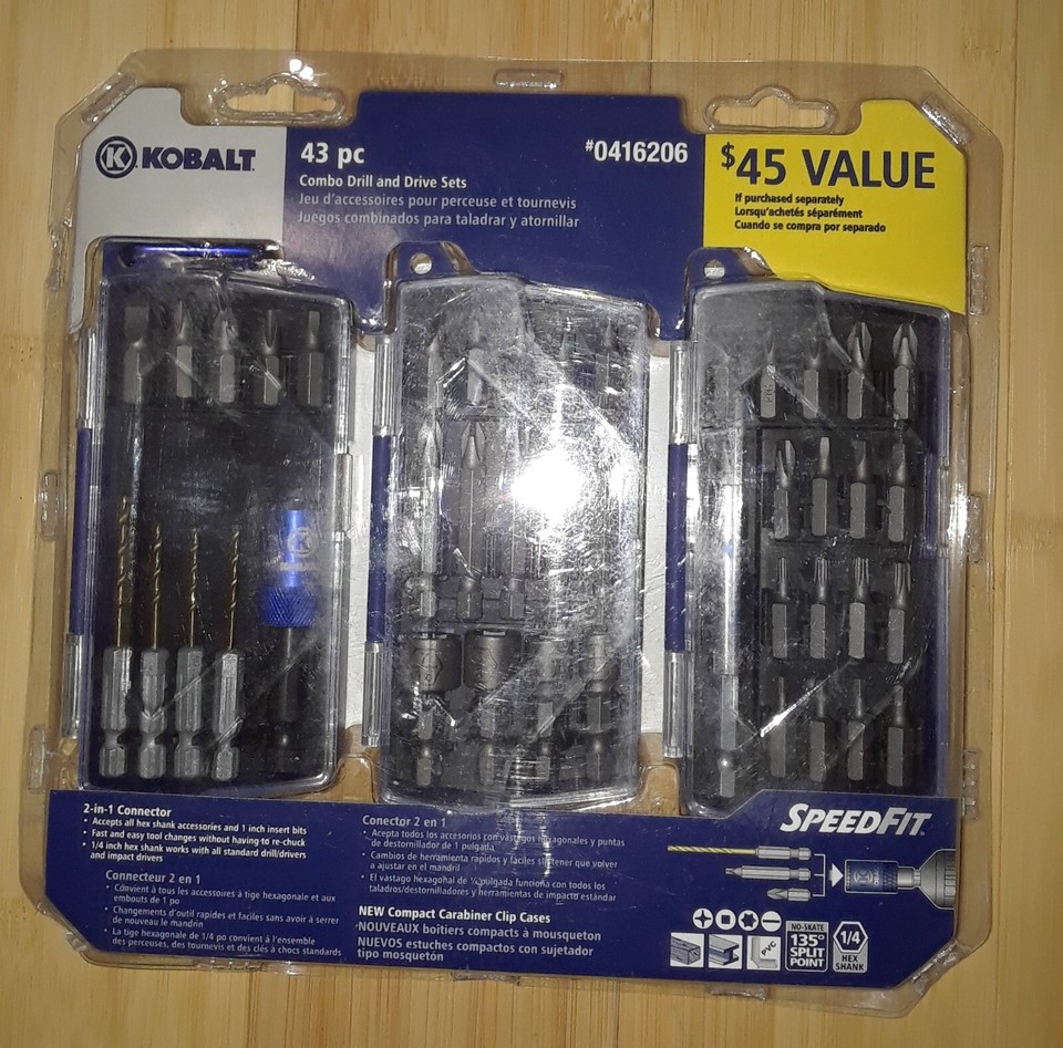Kobalt Combo Drill & Drive Set (43-Pc) # 0416206 Hex Shank Speed Fit ...