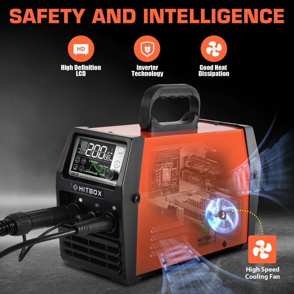 HITBOX 4 IN 1 MIG Welder MMA Lift TIG MIG Gasless Spool Gun Inverter ...