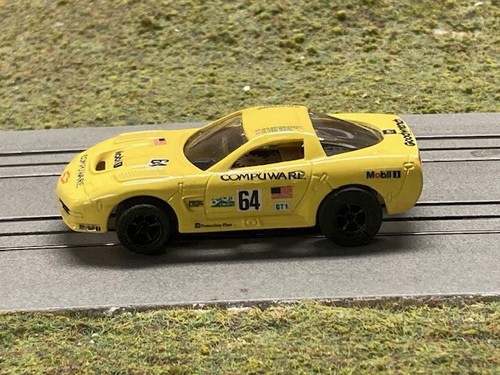 Aurora AFX Custom Paint AW Compuware LeMans Corvette HO Slot Car Body ...
