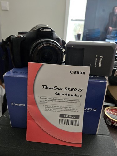 Canon PowerShot SX30 IS Digital Camera 14.1MP 35x Zoom W/ Battery and ...