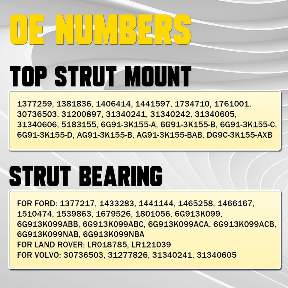 For Ford Mondeo Mk4 Front Suspension Top Strut Mount & Bearing 1377259 ...