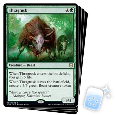 THRAGTUSK X4 Commander 2019 Magic MTG MINT CARD | eBay