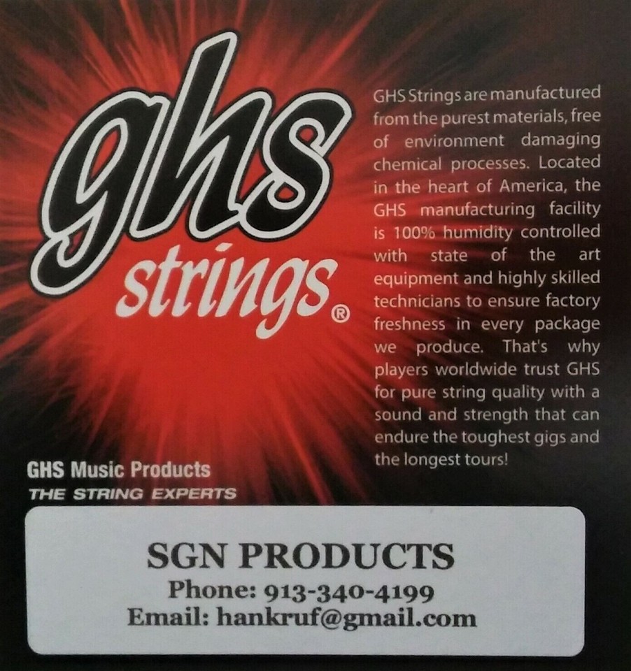 GHS Custom C6-8 Lap Electric Steel Guitar Strings, Hawaiian C6 Tuning ...