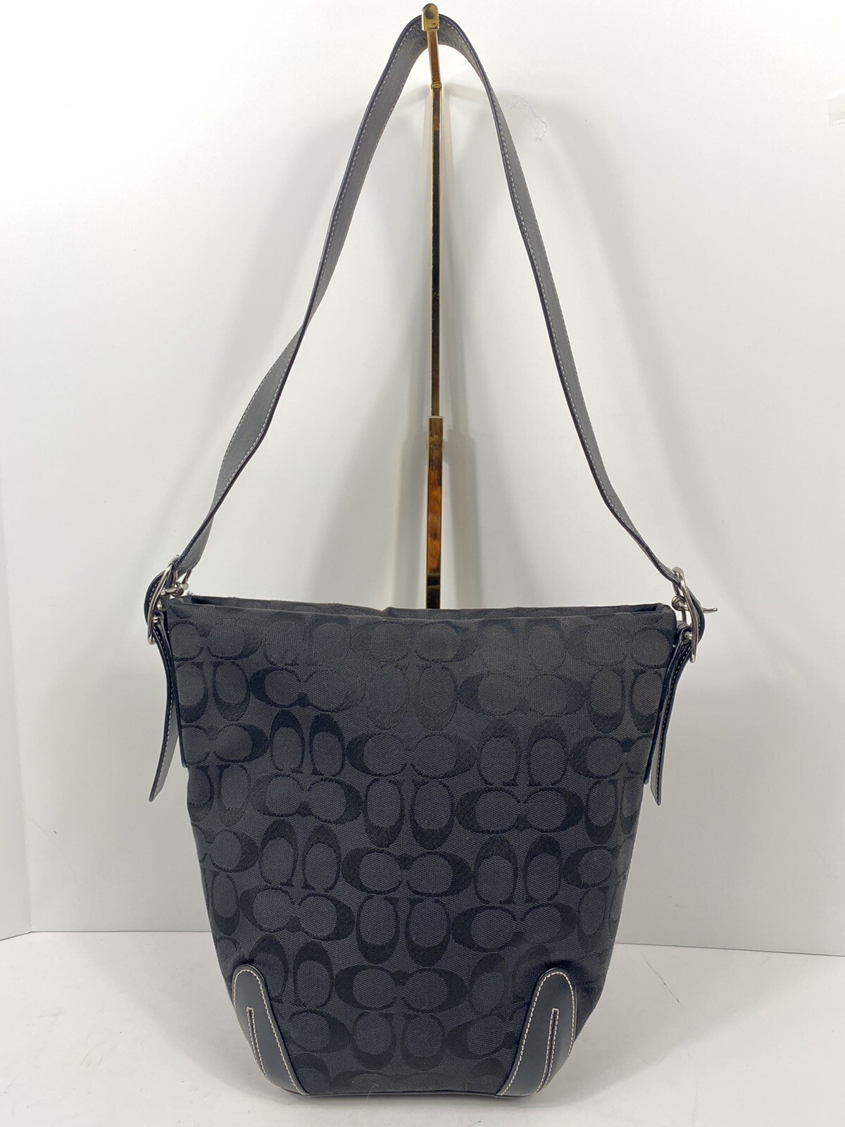 Coach Signature Bag Tote Duffle Black Signature Canva… - Gem