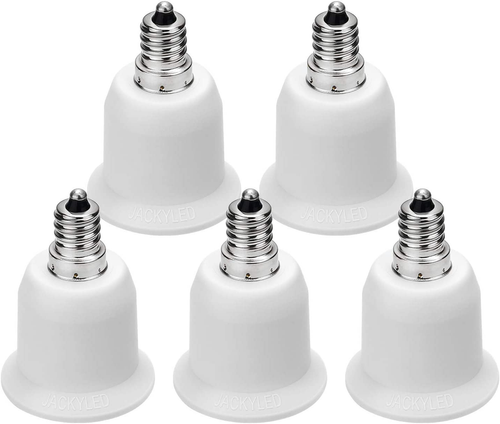 5-Pack E12 to E26 Adapter, Chandelier Light Socket, Candelabra E12 To ...
