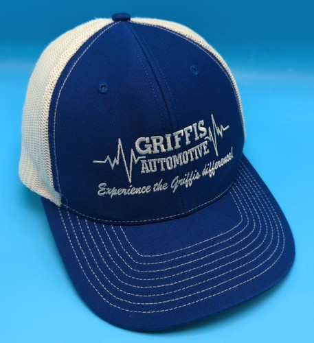 GRIFFIS AUTOMOTIVE hat blue white adjustable snapback cap | eBay