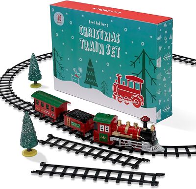 Musical Santa Christmas Train Set Xmas Festive Around Tree Decorations ...