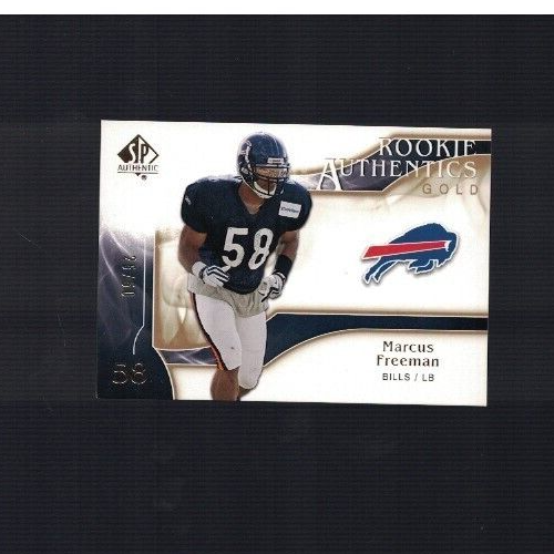 Marcus Freeman Buffalo Bills Notre Dame 2009 Rookie SP Authentics Gold ...