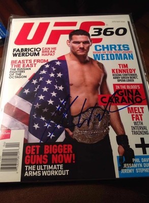 CHRIS WEIDMAN MMA CHAMP AUTOGRAPHED SIGNED UFC 360 MAGAZINE - NICE! | eBay