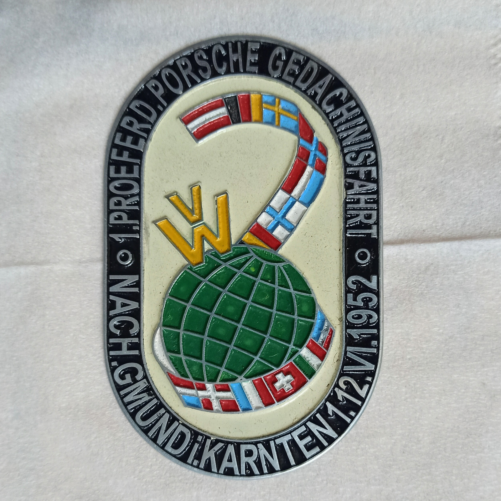 VINTAGE PLACCA BADGE STUTTGART LOGO VW porsche PLAKETTE PART bus bug ...