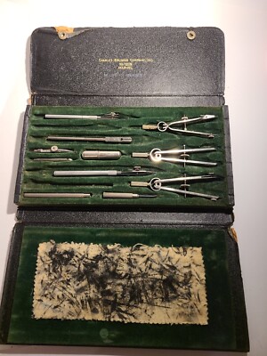 Antique Charles Bruning Company Drafting Tool Set , No. 1209 Marvel | eBay