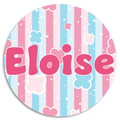 Eloise - 25 Pack Circle Stickers 3 Inch - Name Tag Water Bottle School ...