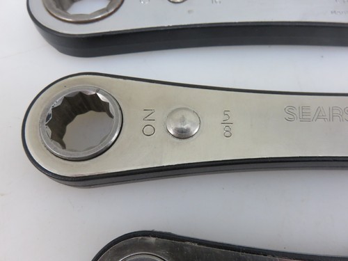 Craftsman Double Box End Ratcheting Wrench Set 5pc 1/4"-7/8" 12pt Made ...