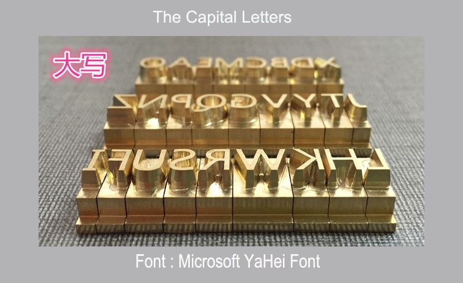 Custom brass alphabet letter font stamp leather craft seal tool Heat ...