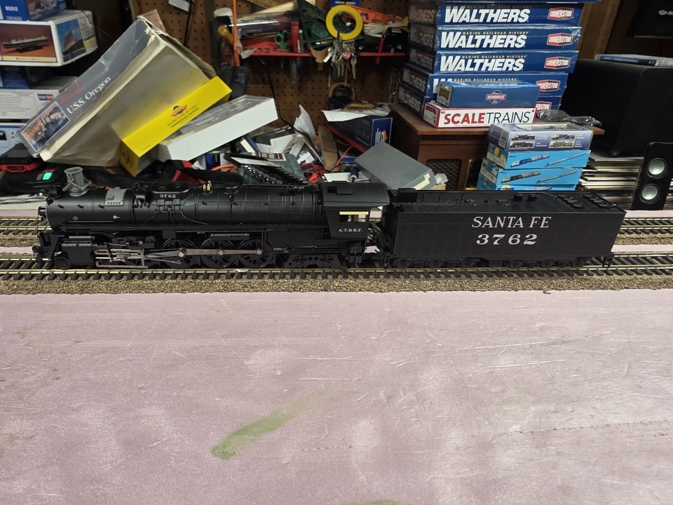 HO BLI 2518 ATSF 4-8-4 #3762 Smoke Sound & DCC Santa Fe Northern steam ...