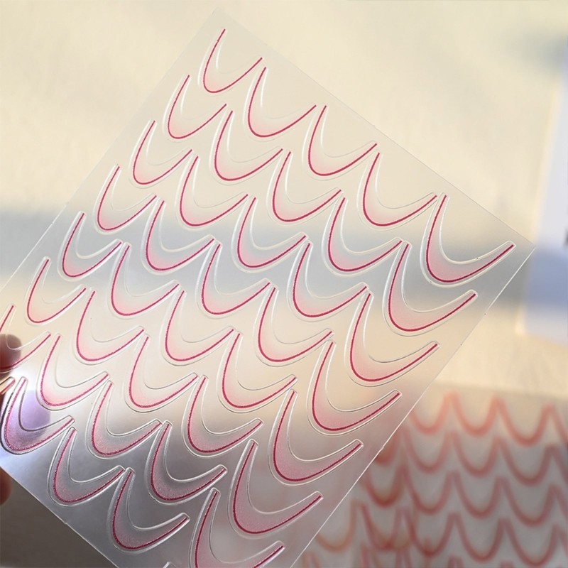 12 Sheets French Tip Line Nail Stickers Gradient French Line Nails Art ...