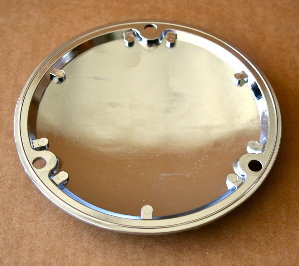 Harley Shovelhead FLH Chrome Finned Outer 80 Cubic Inch Derby Cover 3 ...