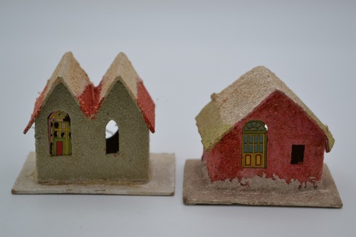 vintage christmas japan cardboard mini house | eBay