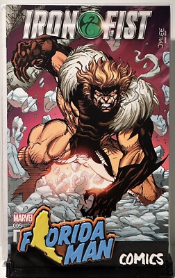 Iron Fist #5 (vol 5) NM Jim Lee Sabretooth trading card variant, Marvel ...