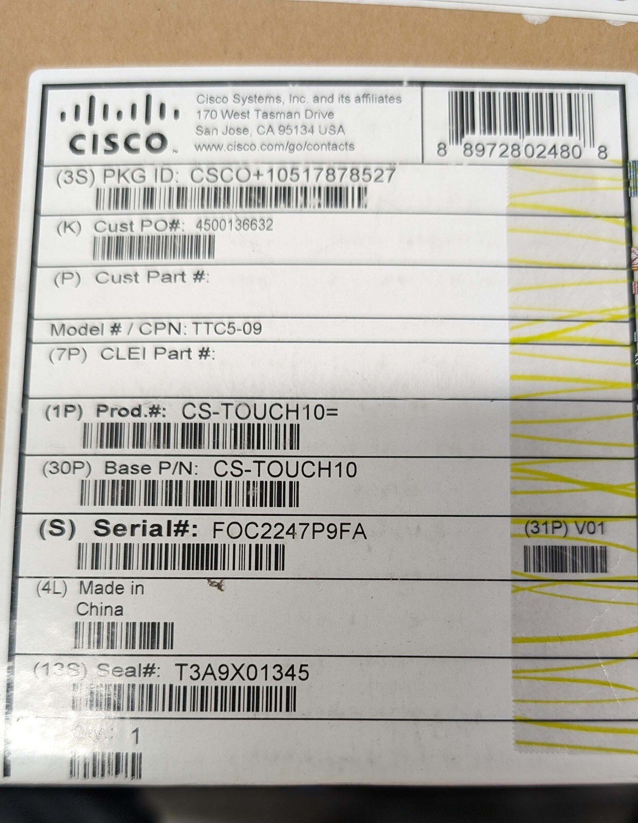 Cisco TelePresence Touch 10 Control Panel for sale online | eBay