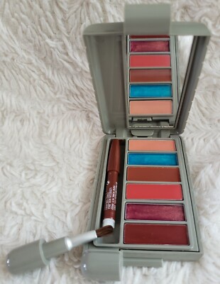 PRESCRIPTIVES Palm Palette Lip Kit WARM 2x ea Lipstick Polish Gloss ...