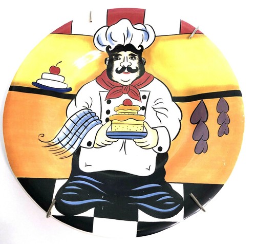 Chef Plate Tabletop Chef's Cookin Dinner Plate Kitchen Decor 8 1/2 ...