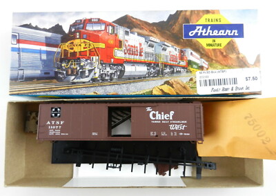 Athearn HO 5054 50' Single Door BOX CAR Train Kit ATSF Chief #11077 ...