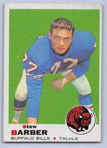 1969 STEW BARBER - Topps Football Card # 242 - BUFFALO BILLS - Vintage ...
