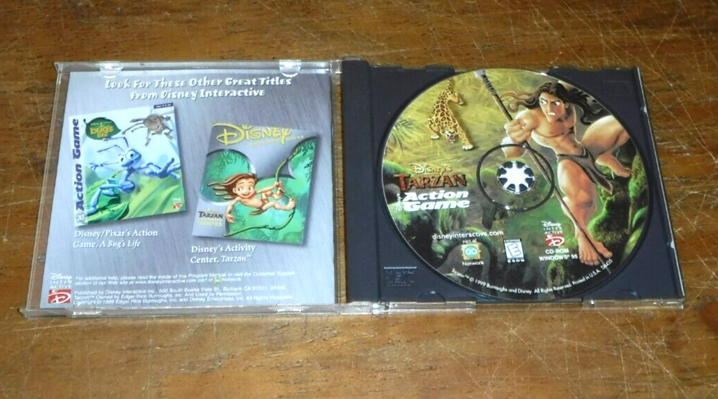 Disney's Tarzan 1999 Action Game PC CD-ROM + Digital Coloring Cook ...