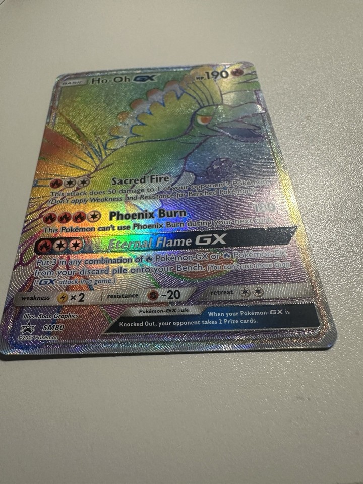 Ho-Oh GX Pokemon Card Sacred Fire Phoenix Burn Eternal Flame GX | eBay