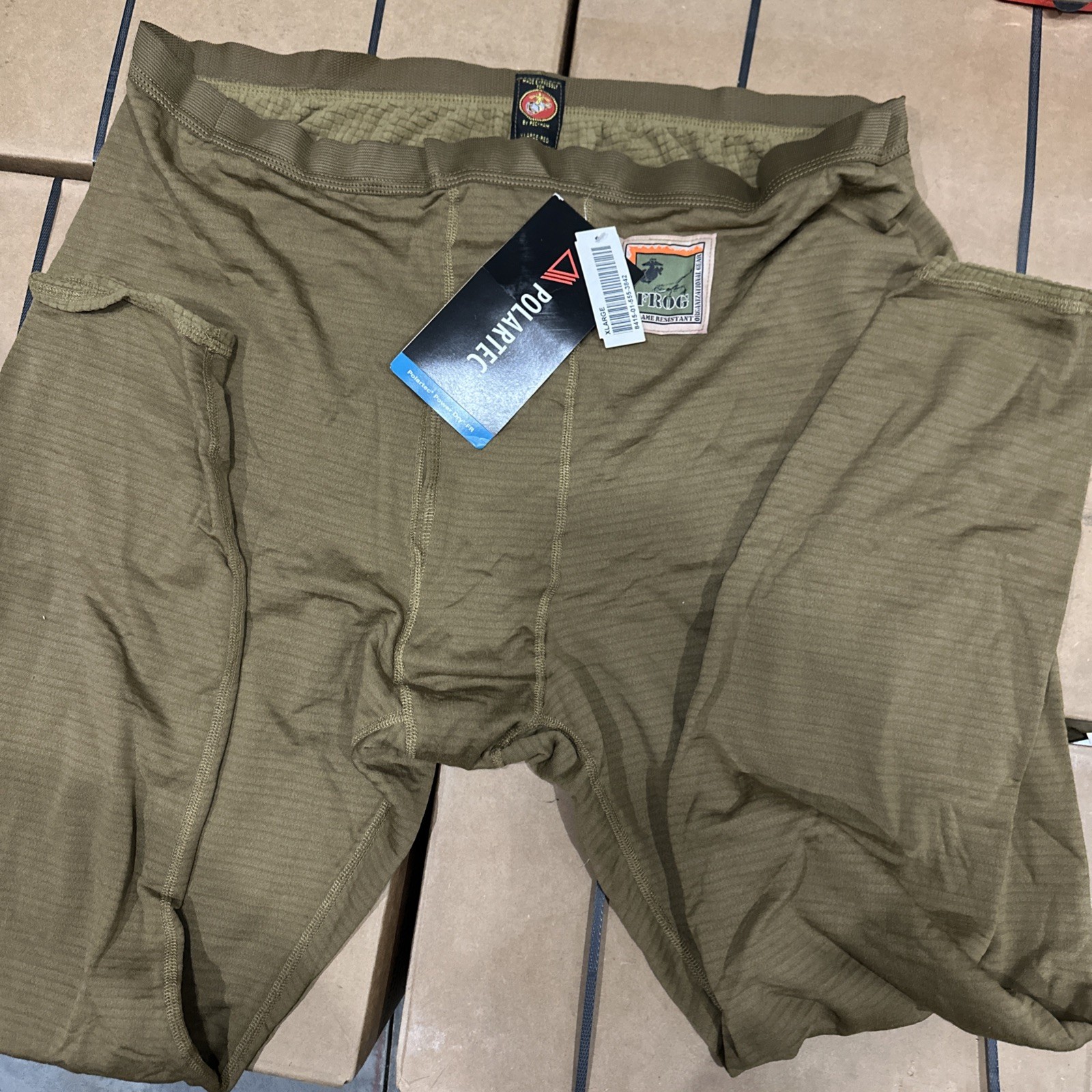New XLarge-Regular USMC Military Polartec Long Johns Bottoms Grid ...
