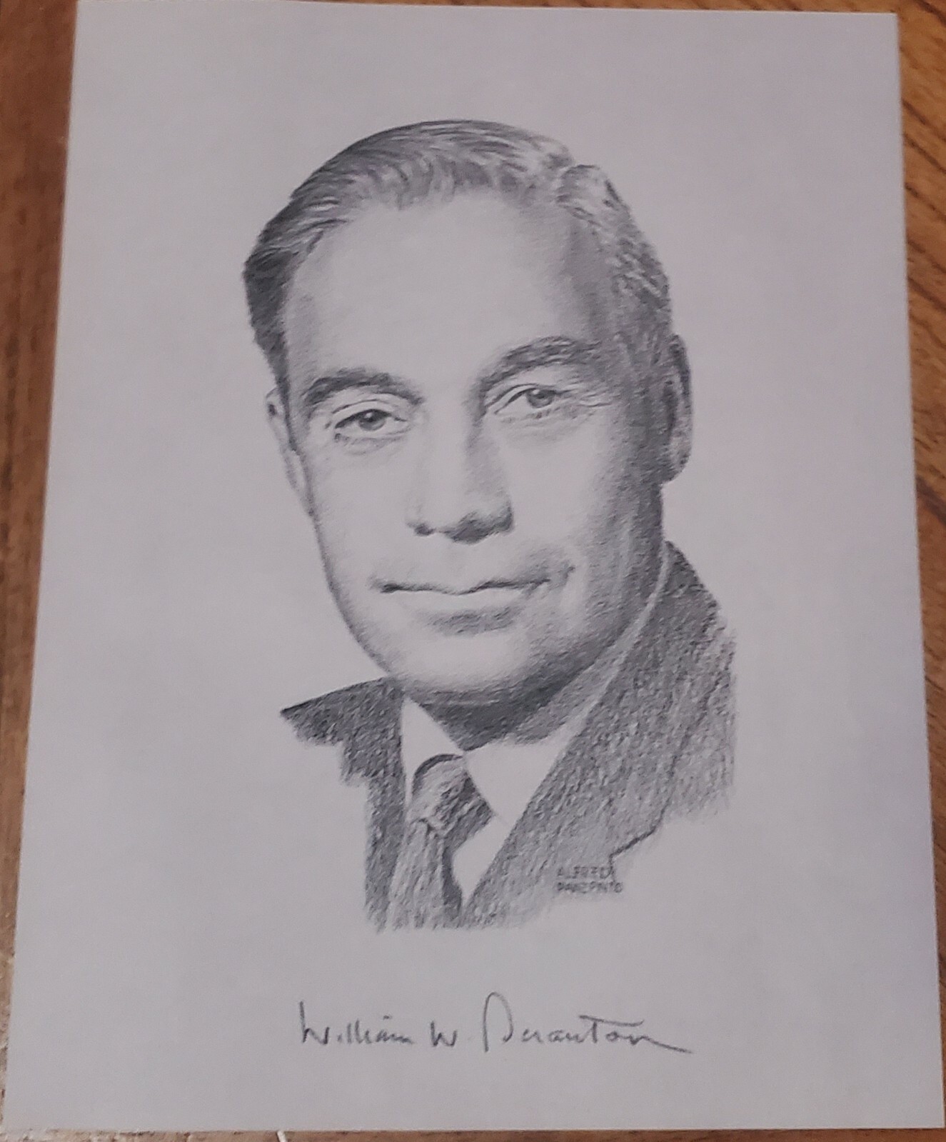 Lithographic Print of Alfred Panepinto Portrait Presidential Cand. Bill ...