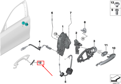 NEU BMW 3 G20 UNTEN RECHTS BUGGRIFF DECKUNG 51217497722 ORIGINAL | eBay.de