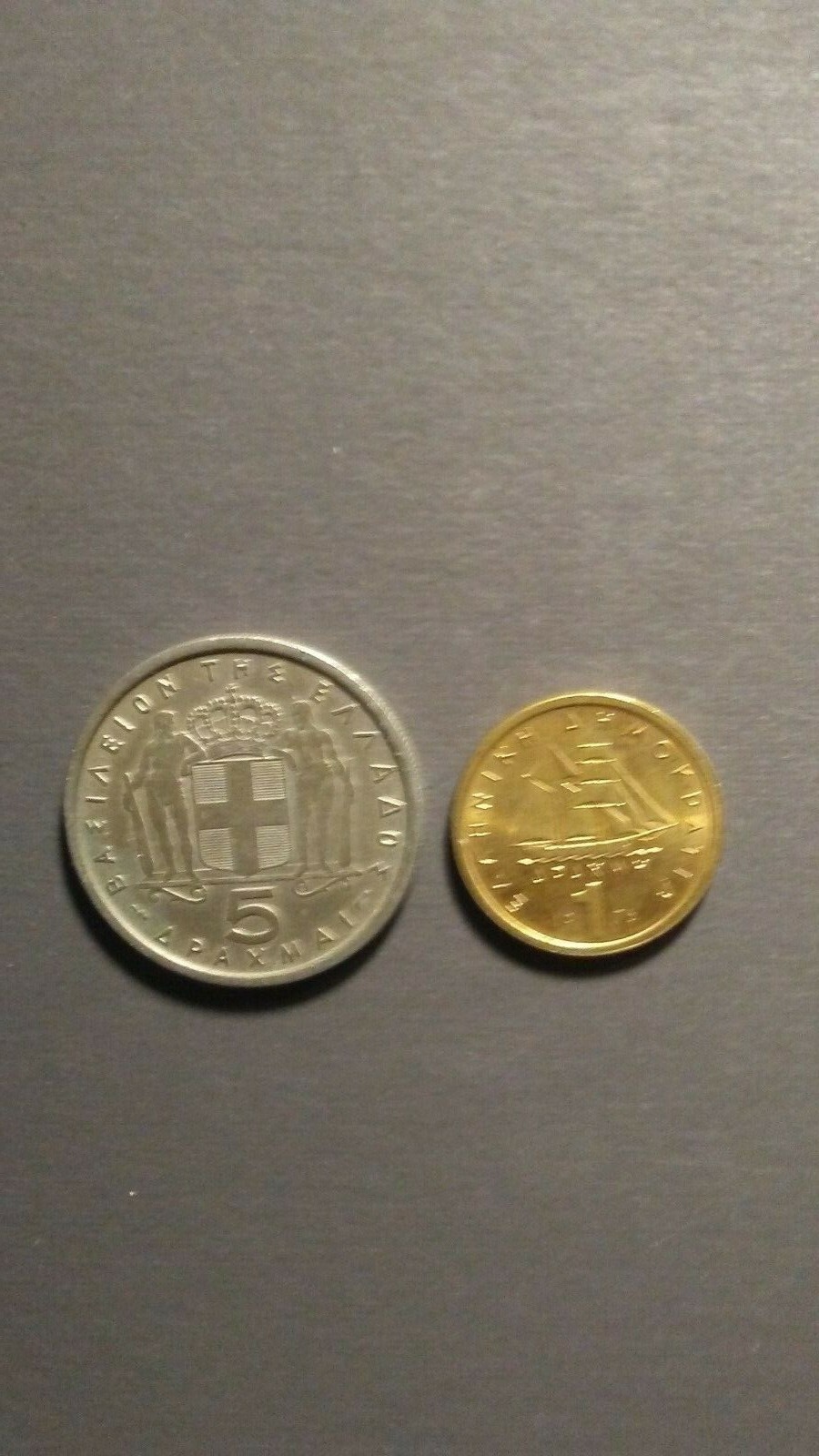 1954 GREECE 5 APAXMAI AND 1 1976 APAXMAH COINS! CC859XXX | eBay