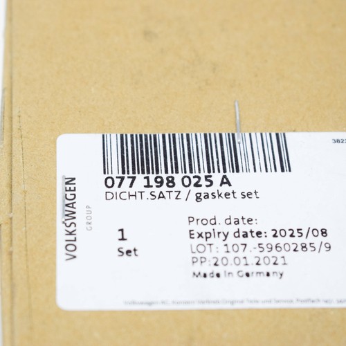 NEW AUDI A8 D3 ENGINE VALVE COVER GASKET 077198025A 3.7 PETROL OEM NO🇺🇸 ...