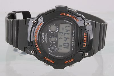 CASIO ILLUMINATOR ALARM CHRONOGRAPH WR50M W-214HC WATCH 0984B | eBay